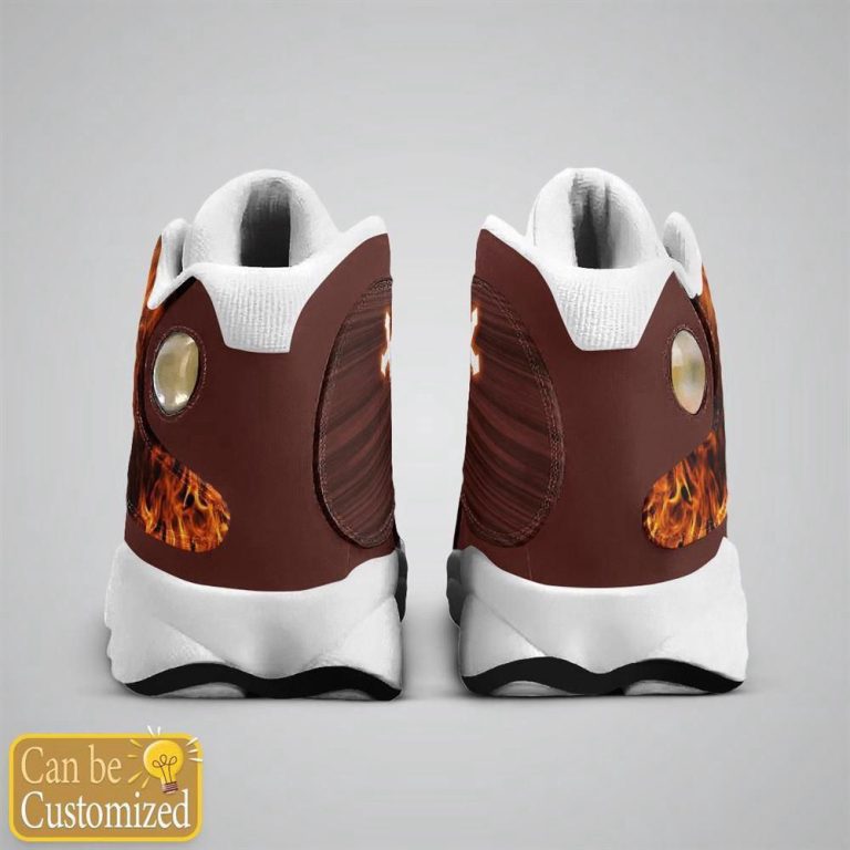 Christian Shoes, Jesus Lion And Fire Custom Name Basketball Shoes For ...