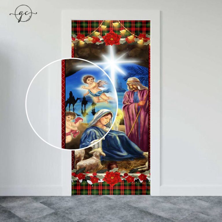 Nativity Of Jesus Door Cover, Nativity Scene Front Door Decor, Gift For ...