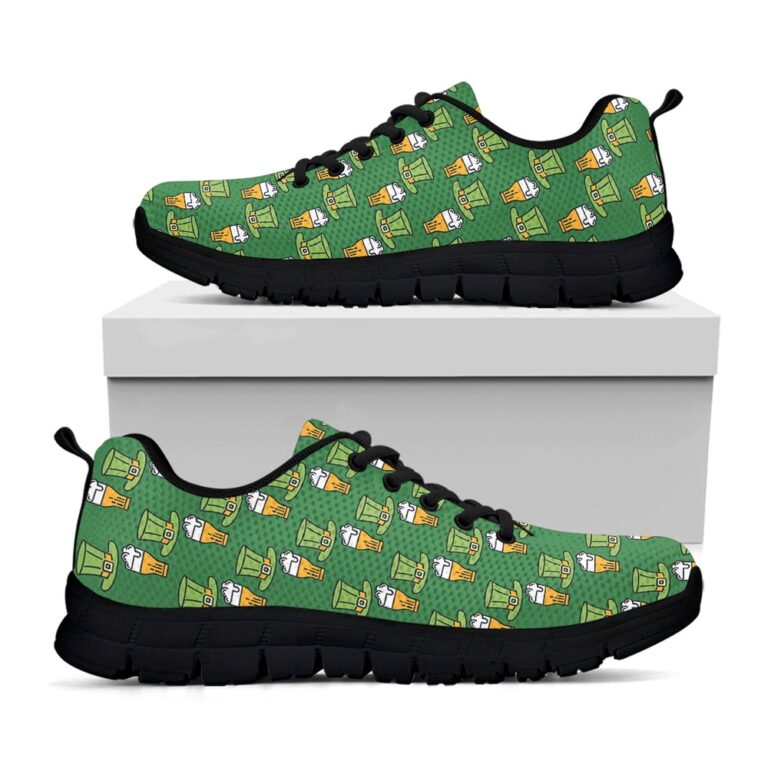 St Patrick's Day Shoes, Cute Shamrock Saint Patrick's Day Print White ...
