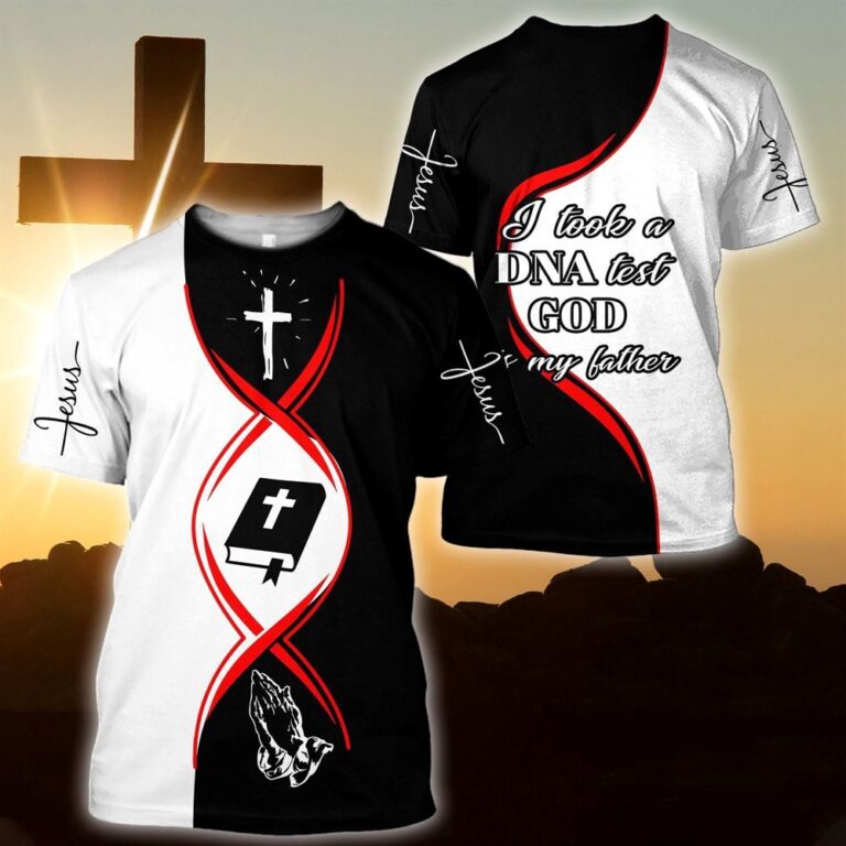 Christian Jesus Dna Test White And Black Jesus Unisexs 3D T-Shirt ...