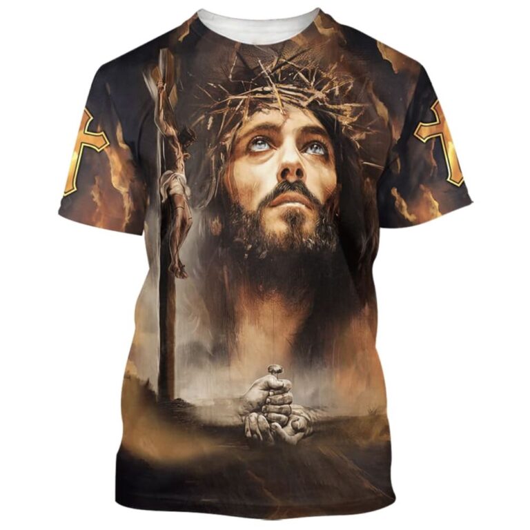 Jesus Christ Crucified 3D T-Shirt, Christian T Shirt, Jesus Tshirt ...