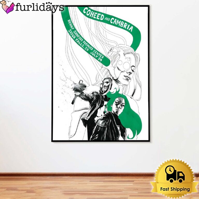 Coheed And Cambria Tour In Sioux Falls SD On July 24 2024 Poster Canvas