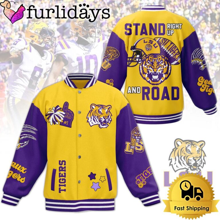 NCAA LSU TIGERS Football Baseball Jacket