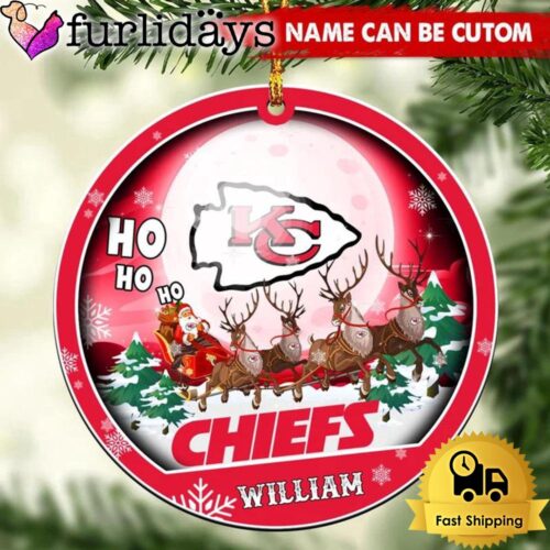 NFL Kansas City Chiefs Santa And Reindeers Logo Team Custom Christmas ...