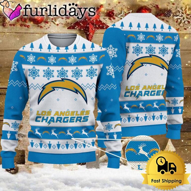NFL Los Angeles Chargers Santa And Reindeers Logo Team Custom Christmas ...