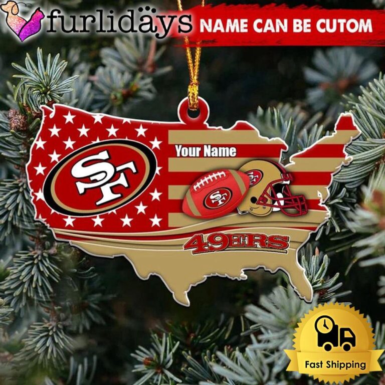 Custom NFL San Francisco 49ers Grinch Christmas Ornament