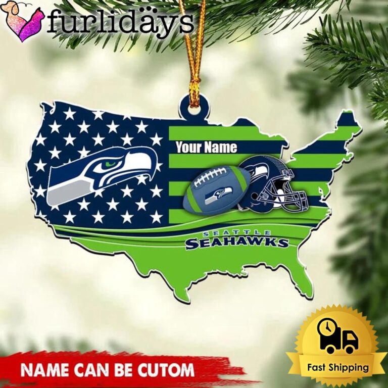 Custom NFL Seattle Seahawks Grinch Christmas Ornament
