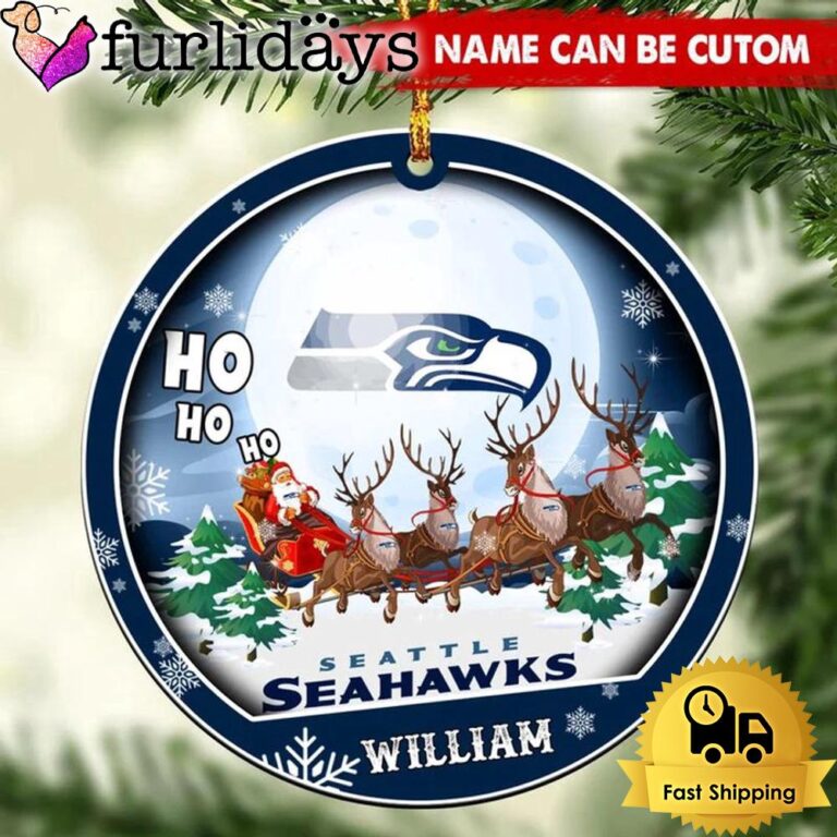 Custom NFL Seattle Seahawks Grinch Christmas Ornament