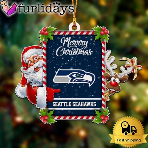 Custom NFL Seattle Seahawks Grinch Christmas Ornament