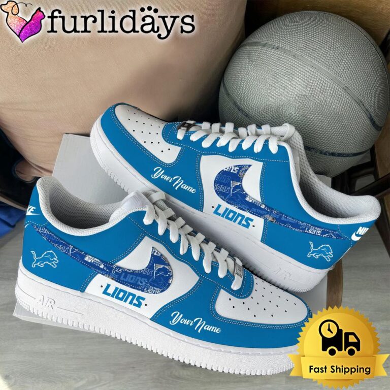 NFL Detroit Lions Logo Team Limited Edition New Design Custom Air Force ...