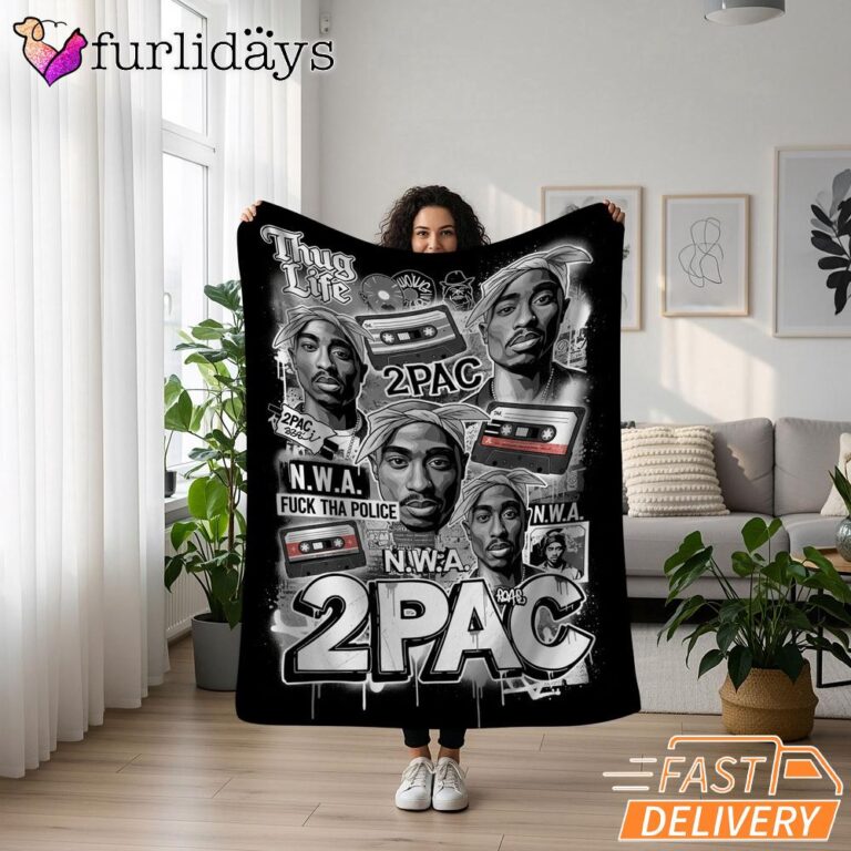 2Pac N.W.A Thug Life Collage Blanket