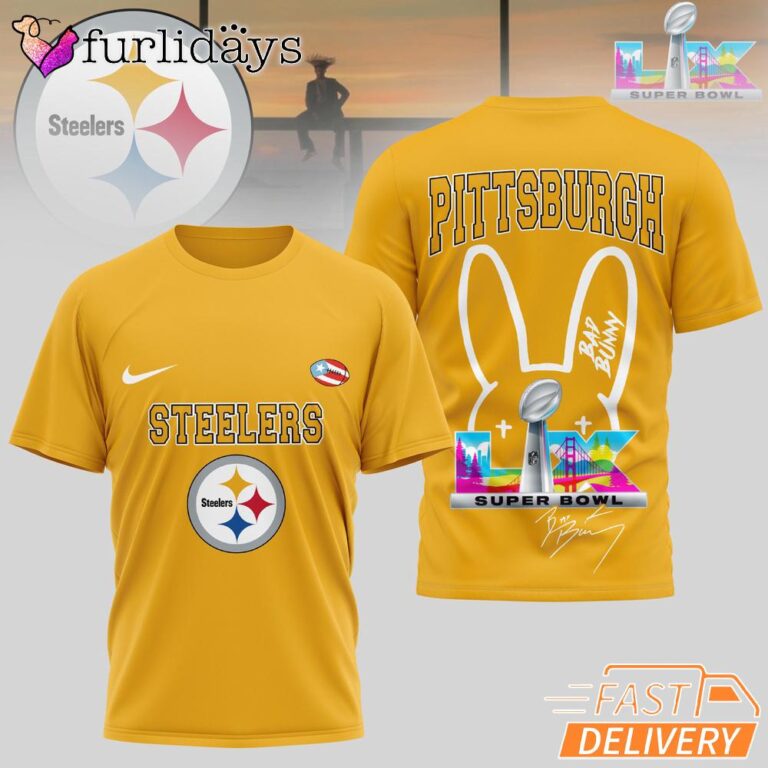 Pittsburgh Steelers Bad Bunny Signature Super Bowl 2026 T-Shirt